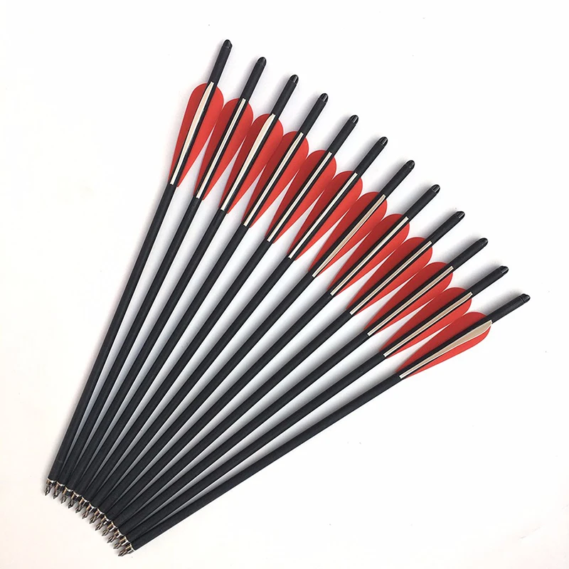 Hunting Crossbow Archery 20/22 Inch Red White 4" Feather Spine 400 ...