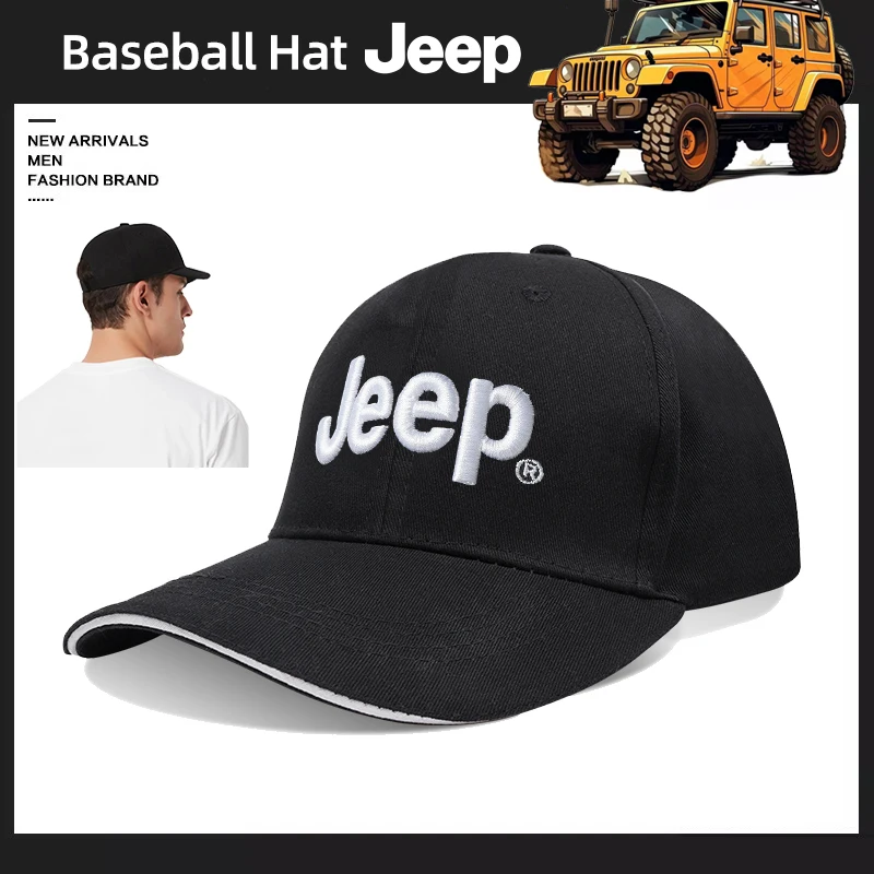 Car-Logo-Adjustable-Baseball-Hat-Outdoor-Duck-Tongue-Cap-For-Jeep-Grand ...