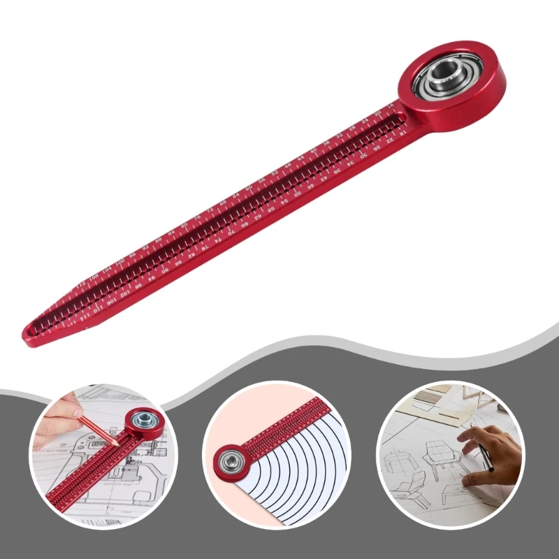 Round Marking Gauge Tool Carpentry Drawing Ruler Aluminum Drawing Ruler ...