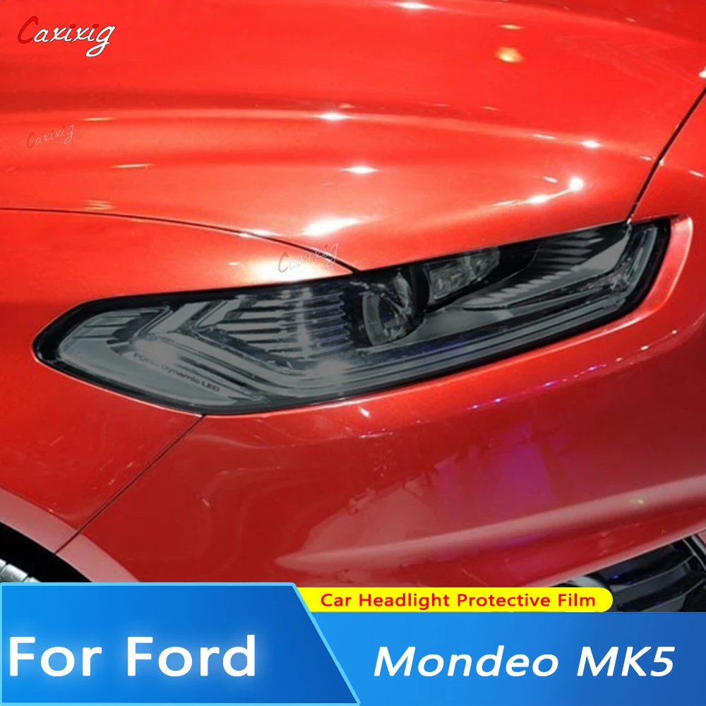 2PCS-Car-Headlight-Protection-Tint-Film-Smoke-Black-Transparent-Vinyl ...