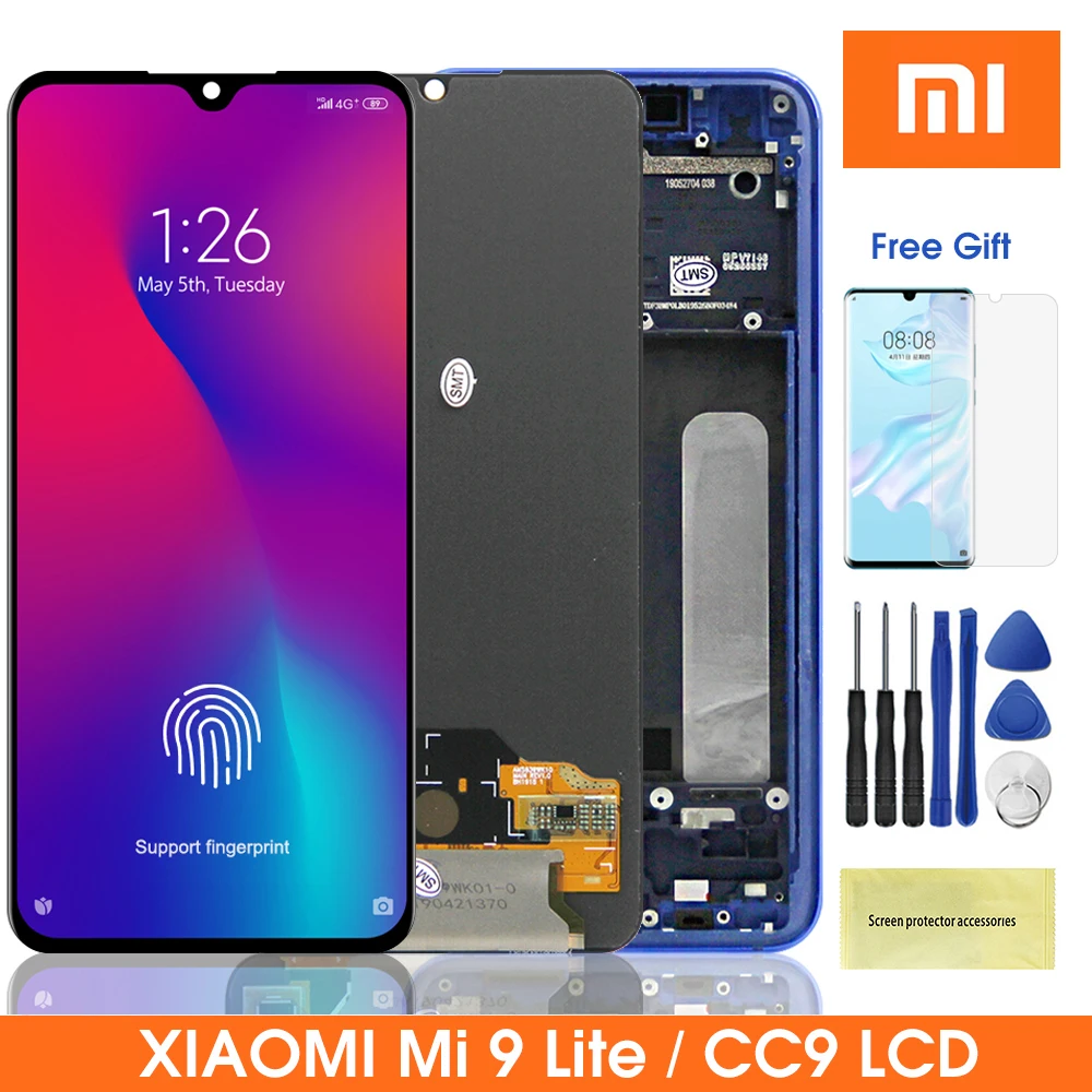 6.39'' Cc9 Display Screen With Frame, For Xiaomi Mi 9 Lite M1904f3bg ...
