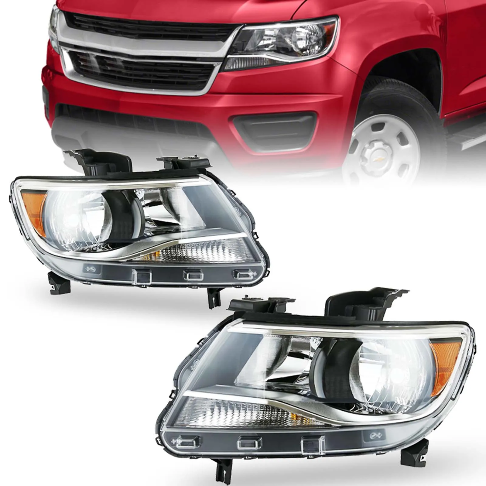 2pcs-Halogen-Headlight-Lamp-Assembly-LH-RH-Side-Fits-2015-2022 ...