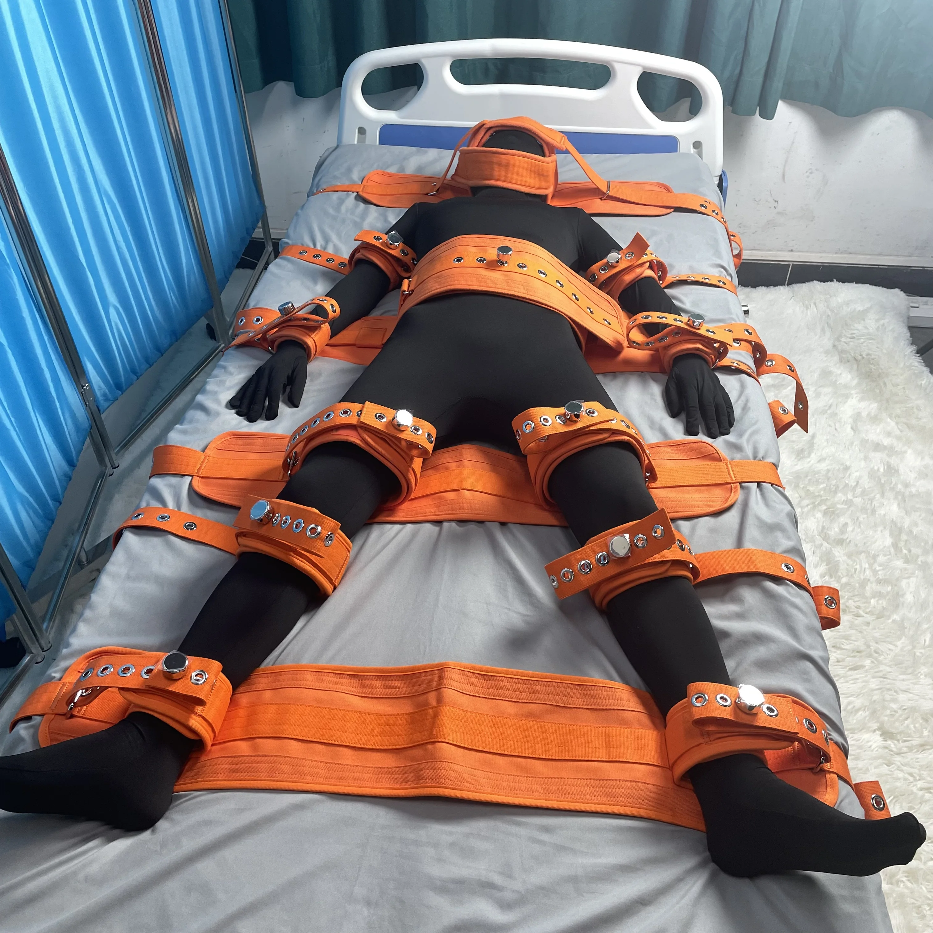 12 Point Hospital Medical Restraints Full Set Magnetic Fastening ...