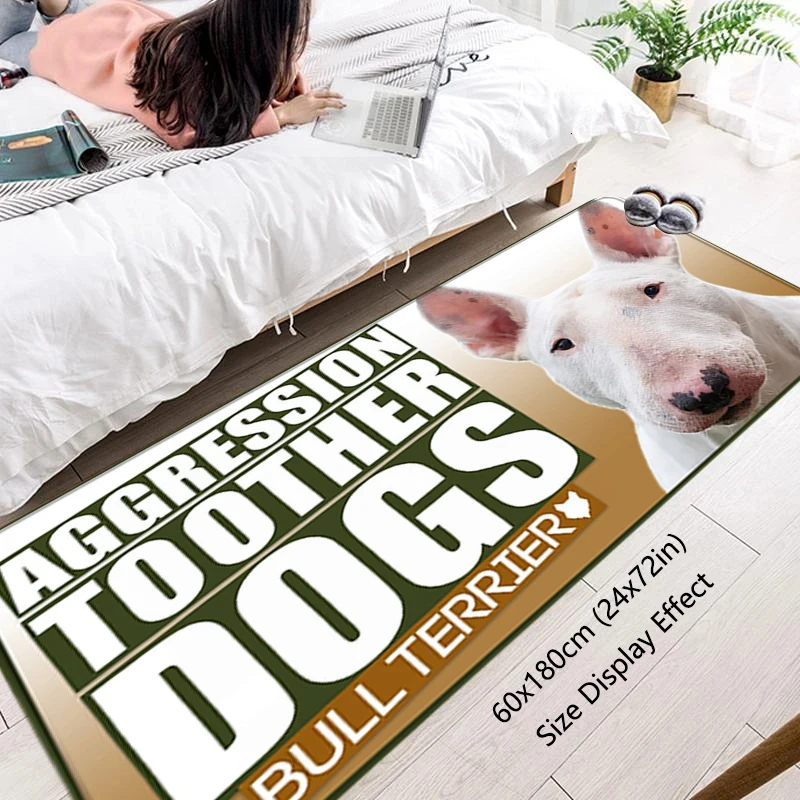 Bull-Terrier-Room-Rugs-Foot-Carpets-Pets-Entrance-Doormat-Kawaii-Rug ...