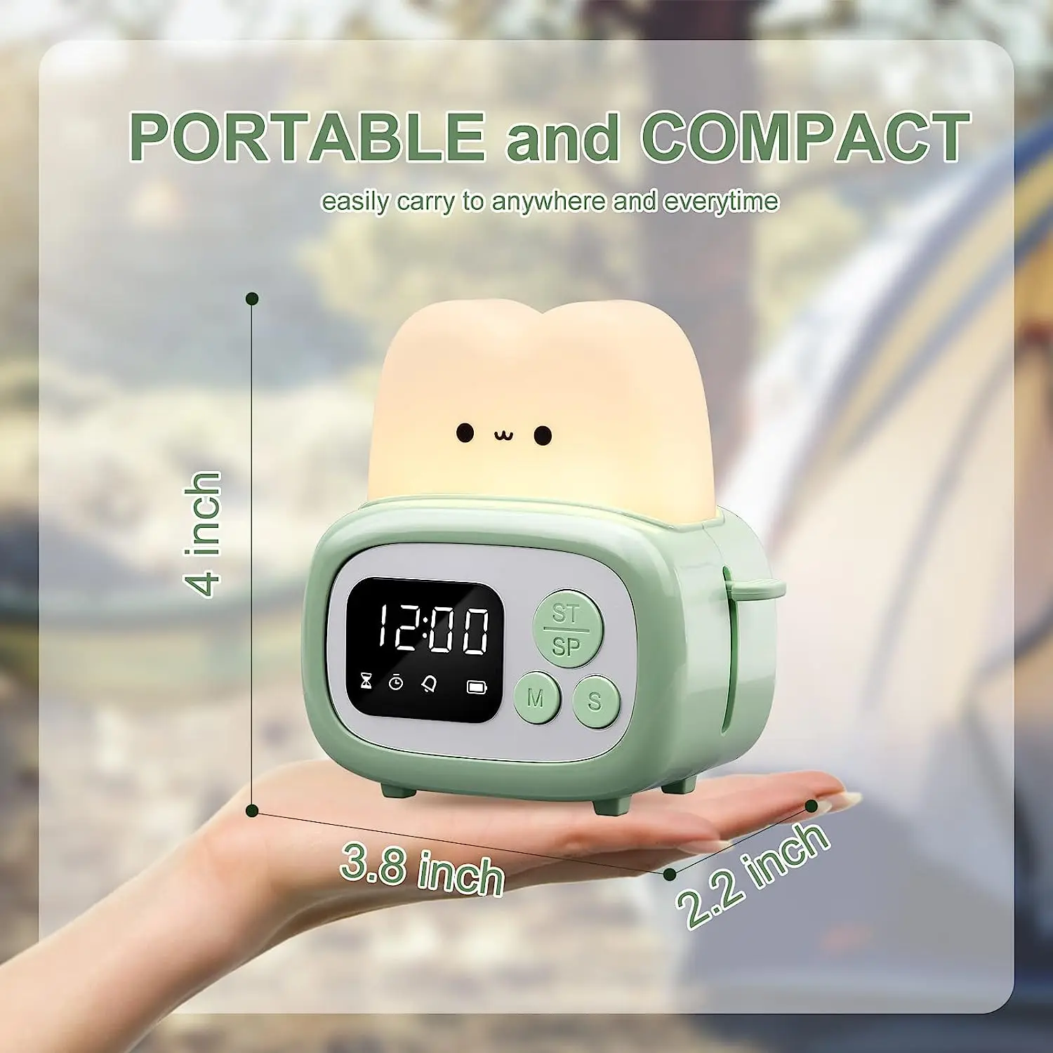 Small-Timer-Clock-Toaster-Lamp-Cute-Night-Light-with-Time-Management ...