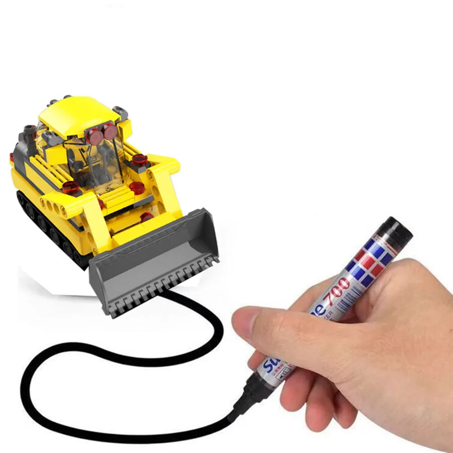 Line Inductive Pen Car Creative Toy DIY Building Blocks Christmas Gift ...