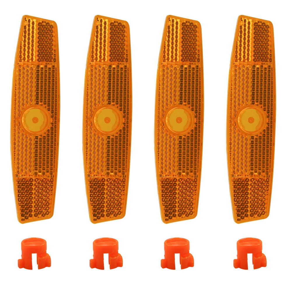 4pcs Bicycle Reflective Stickers Safety Warning Lights Reflector Wheel ...
