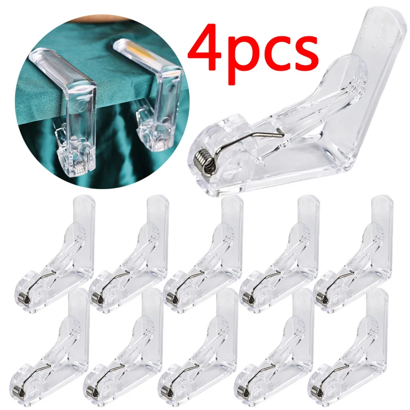 1-4Pcs-Transparent-Tablecloth-Clamps-with-Spring-Table-Cloth-Clips ...