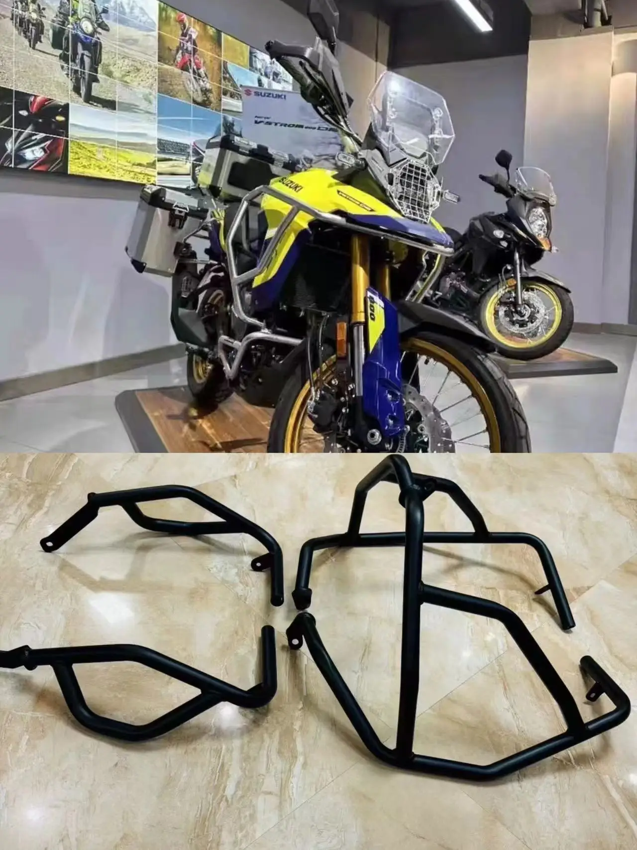 Motorcycle-Bumper-Front-Engine-Guard-Highway-Crash-Bar-Protection-For-v ...