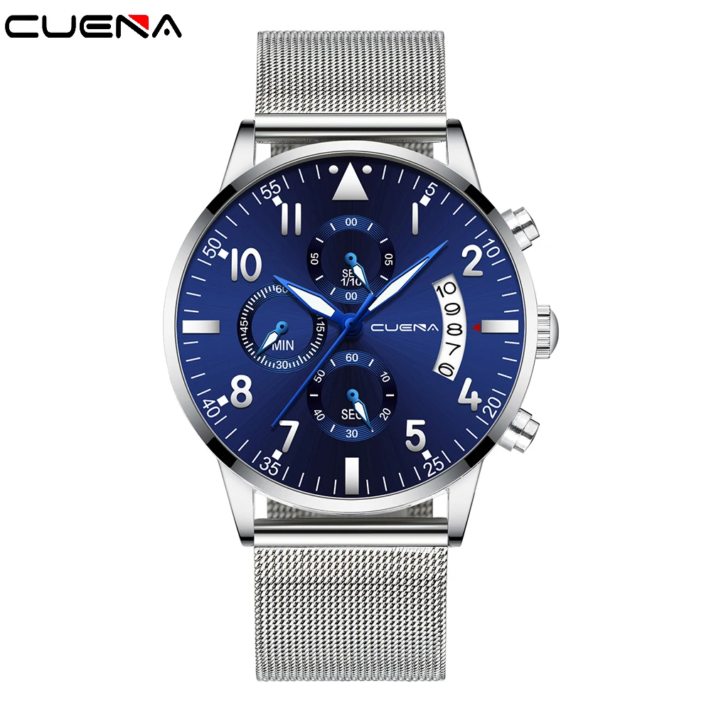 CUENA reloj deportivo para hombre, cronógrafo de pulsera minimalista ...