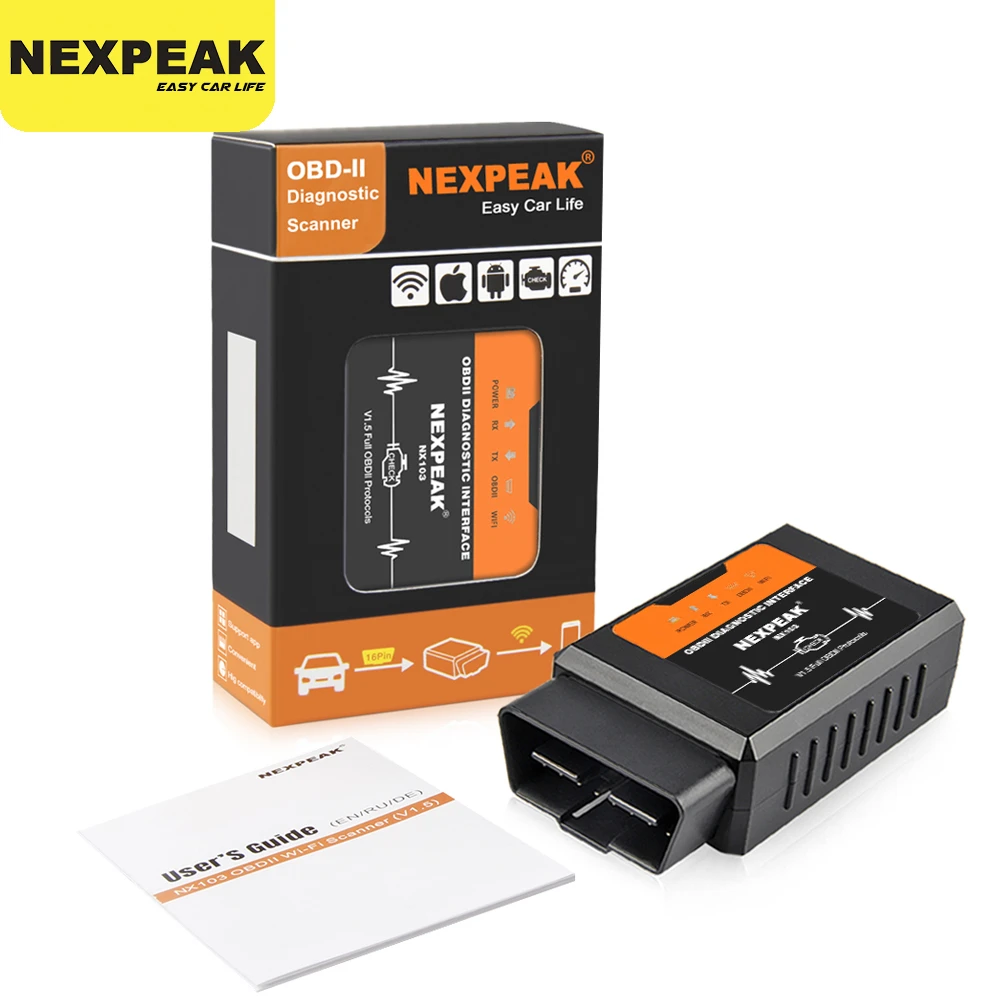 NEXPEAK NX103 ELM327 V1.5 WIFI OBD2 Scanner Car Diagnostic Tool ...