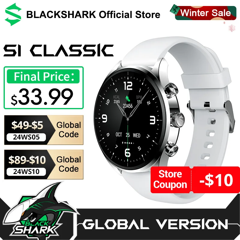 Global-Version-Black-Shark-Watch-S1-Classic-SmartWatch-1-43-AMOLED ...