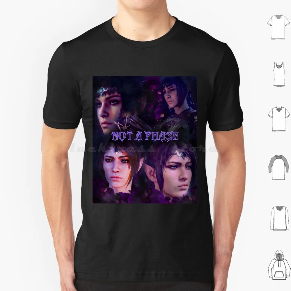 Not-A-Phase-T-Shirt-Big-Size-100-Cotton-Shadowheart-Bg3-Baldur-S-Gate-3 ...
