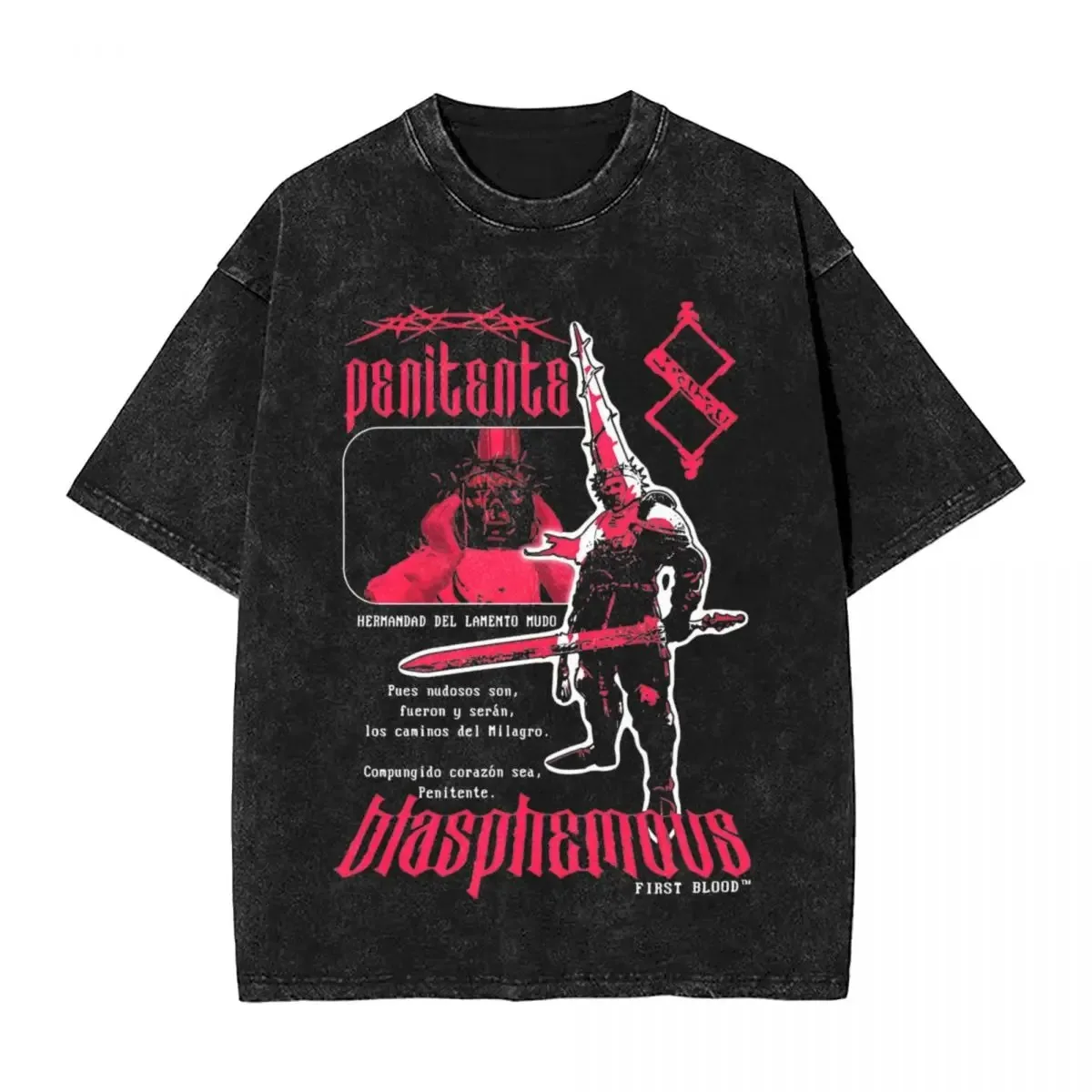 Oversized-Washed-T-Shirt-Silent-Hill-Vintage-Cotton-T-Shirts ...