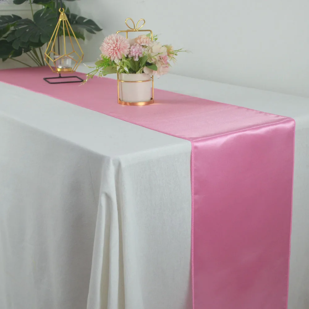10pcs-12x108inch-Soft-Satin-Table-Runner-For-Birthday-Baby-Shower ...
