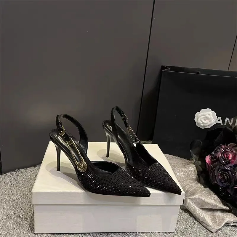 Fashion Spring and Summer sandals Black High-heels Shoes Women's High ...