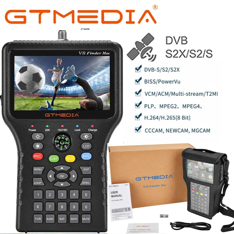 GTMEDIA-V8-Finder-Max-2-pro-Satellite-Signal-Finder-DVB-S-S2-S2X-H-265 ...
