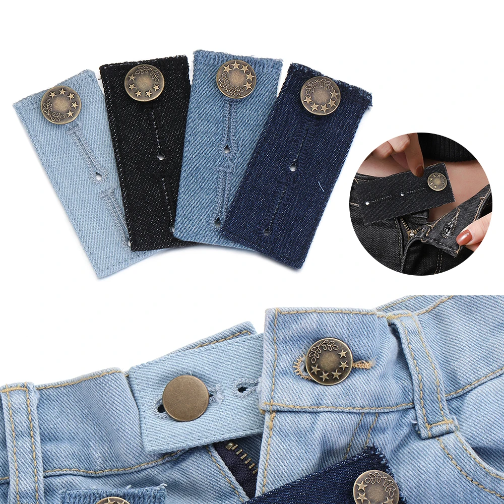 4PCS-Pants-Extenders-Buttons-Adjustable-Jeans-Waist-Extension-Snap-DIY ...