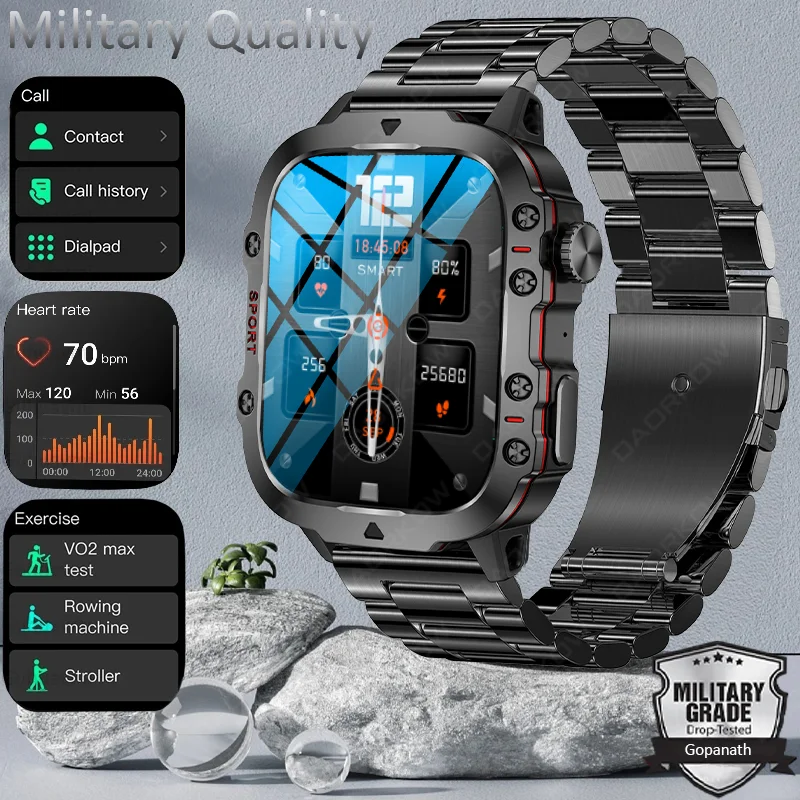Smartwatch-militar-robusto-para-homens-Android-IOS-3ATM-imperme-vel ...
