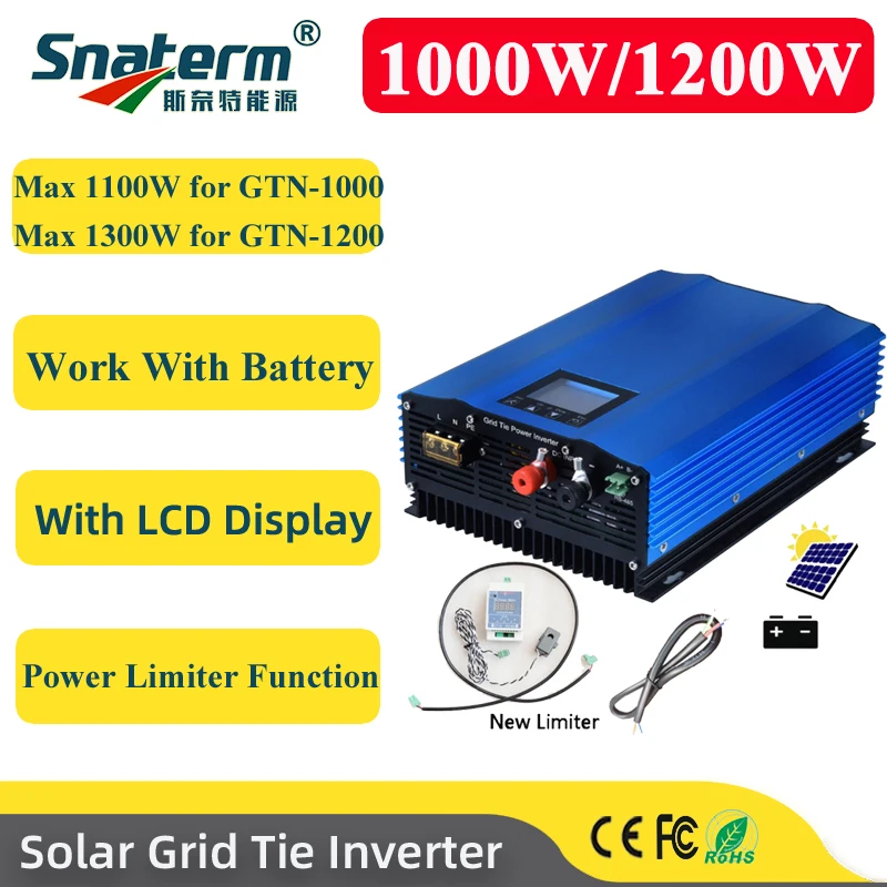 LCD-1200W-1000W-Grid-Tie-Inverter-Battery-Discharge-Power-Kits-DC-24V ...