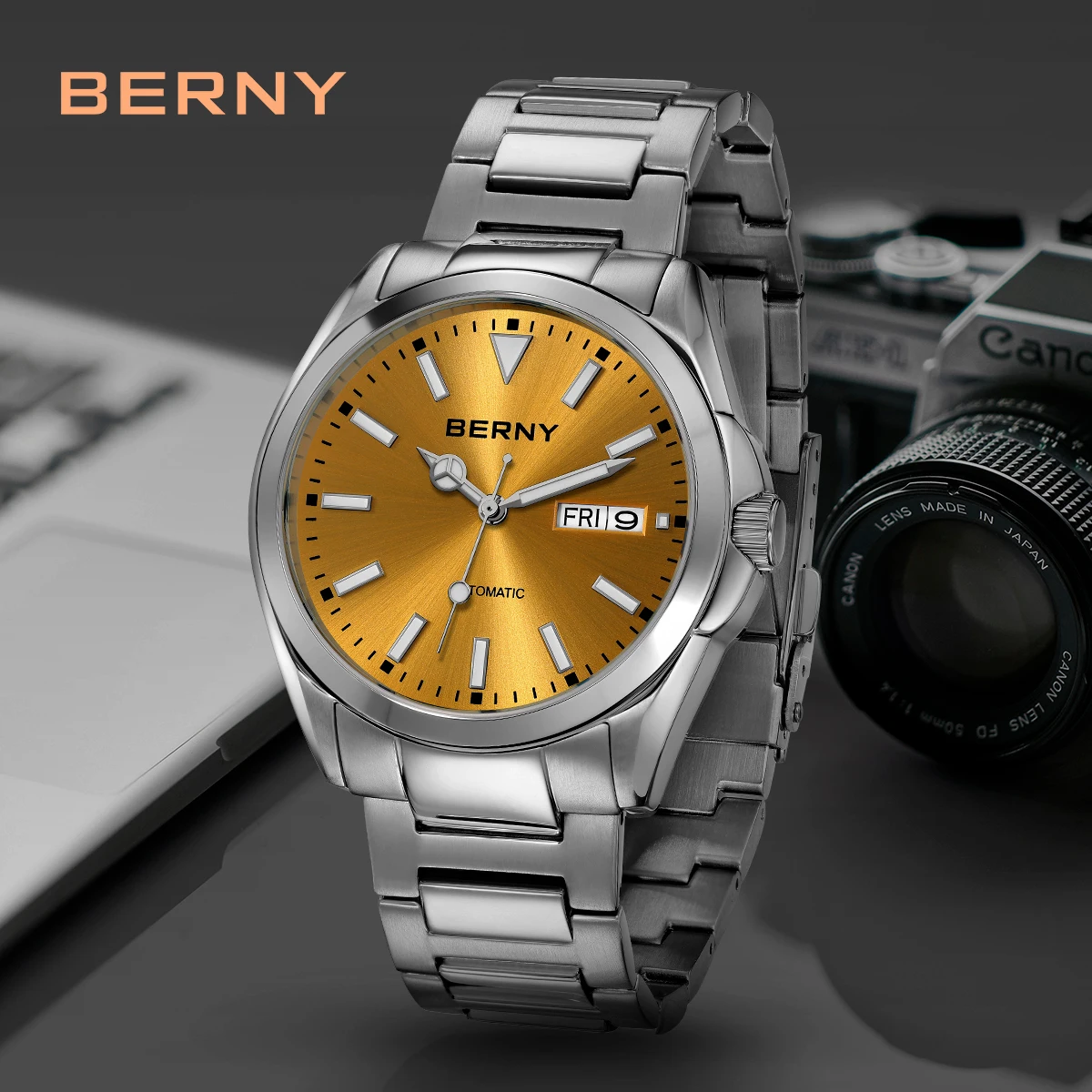 BERNY-Automatic-Watches-for-Men-Super-Luminous-Date-Week-Mechanical-Mens-Watch-Full-Stainless ...