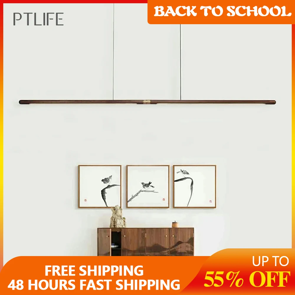 LED-Pendant-Light-220cm-Extended-Wood-Pendant-Light-Round-Rod-LED-Long ...