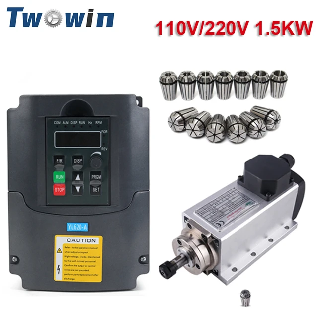 VEVOR Spindle Motor Square Air Cooled Spindle Motor ER32, 45% OFF