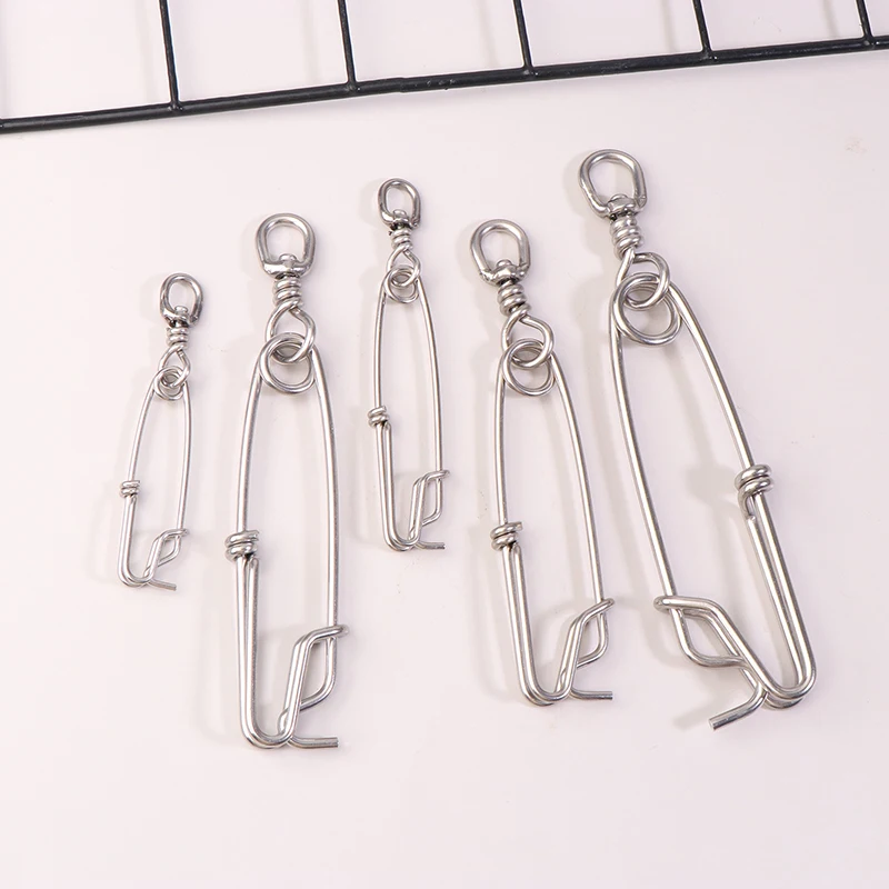 1Pc Stainless Steel Ring Tuna Fishing Clip Snap With Swivel Ring ...