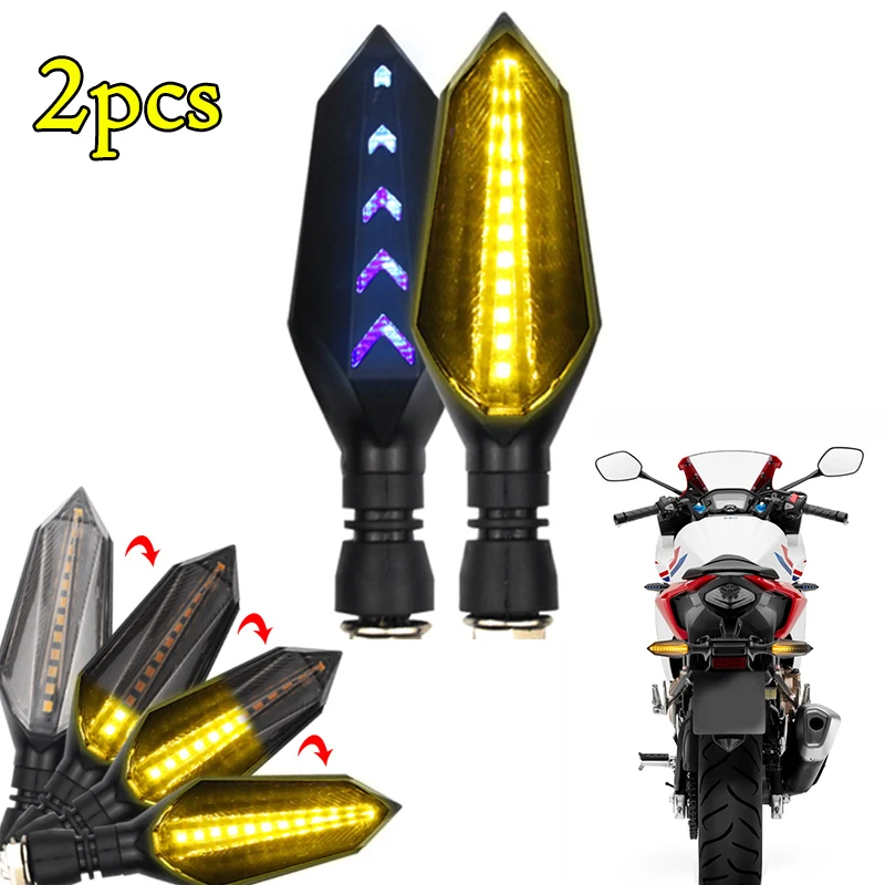 2pcs-Universal-Motorcycle-LED-Turn-Signal-Lamp-Sequential-Flowing-Flash ...