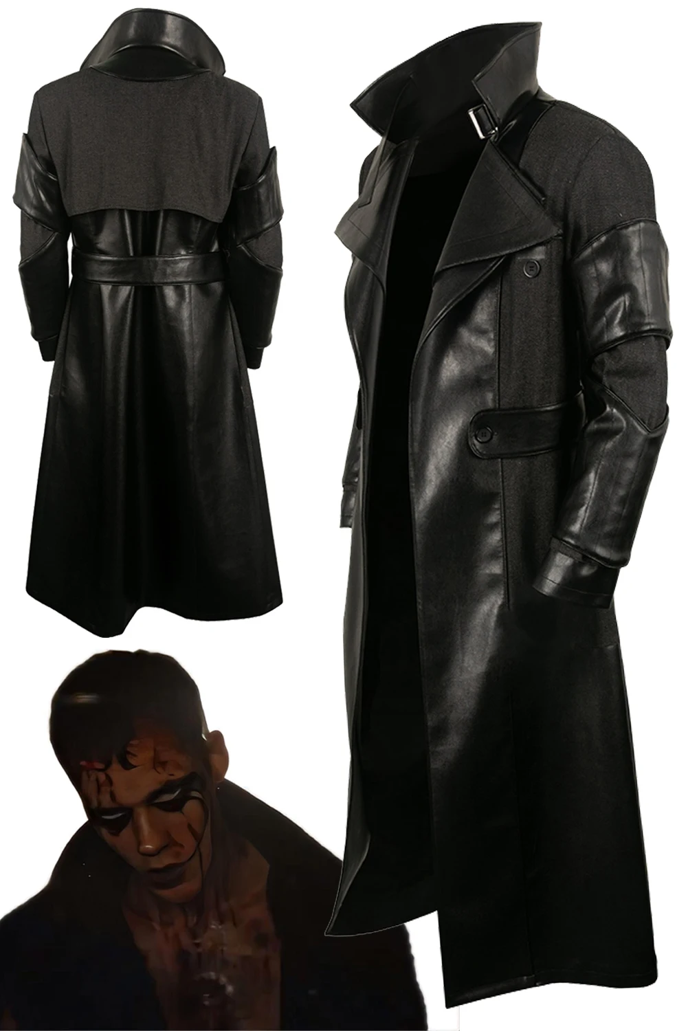 Eric Draven Men Cosplay Coat Belt Suits 2024 Movie Costume Disguise ...