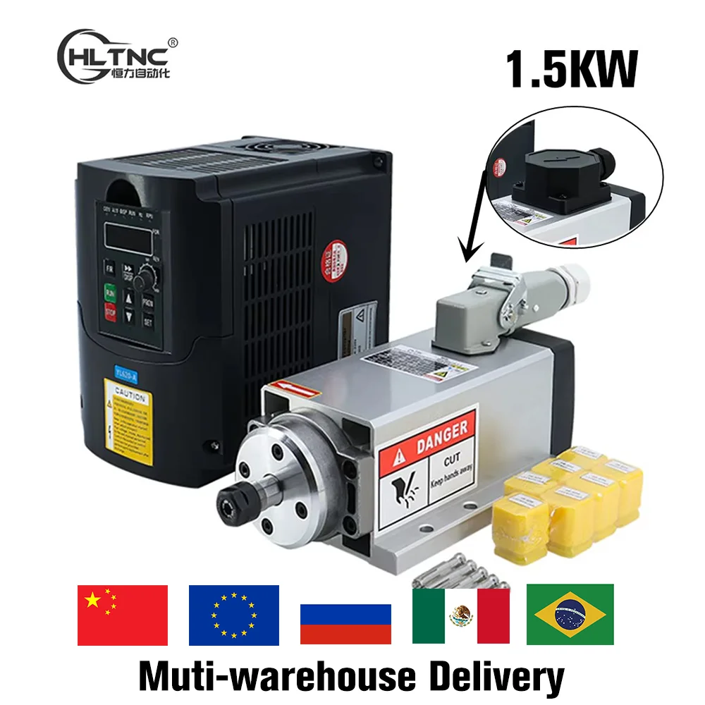 CNC-1-5kw-380V-220V-110V-Air-Cooled-Spindle-Kit-1500W-Square-Air ...