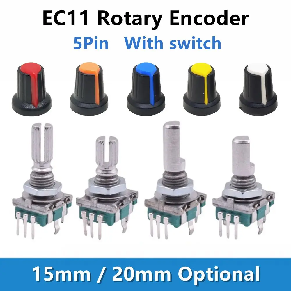 5pcs-EC11-rotary-encoder-with-switch-15mm-20mm-5pin-DIP-Audio-speakers ...