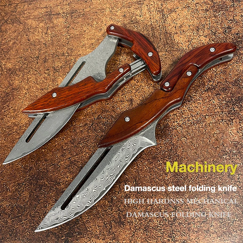 Damascus-steel-deformable-mechanic-folding-pocket-knife-Outdoor ...