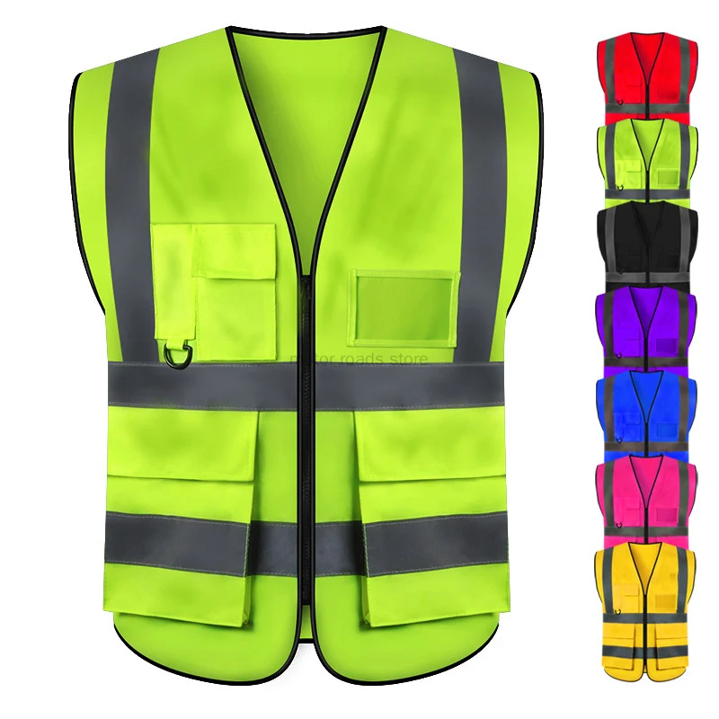 High Visibility Reflective Vest Safety Cloth Warning Waistcoat ...