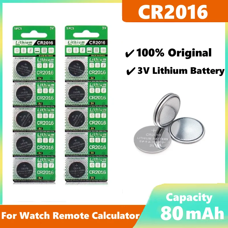 CR2016 Lithium Button Battery DL2016 BR2016 DL2016 LM2016 3V CR 2016 ...