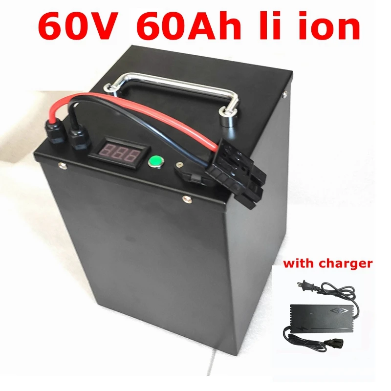 FS 60v 60ah lithium ion battery BMS 16s li ion for 6000W bike Tricycle ...