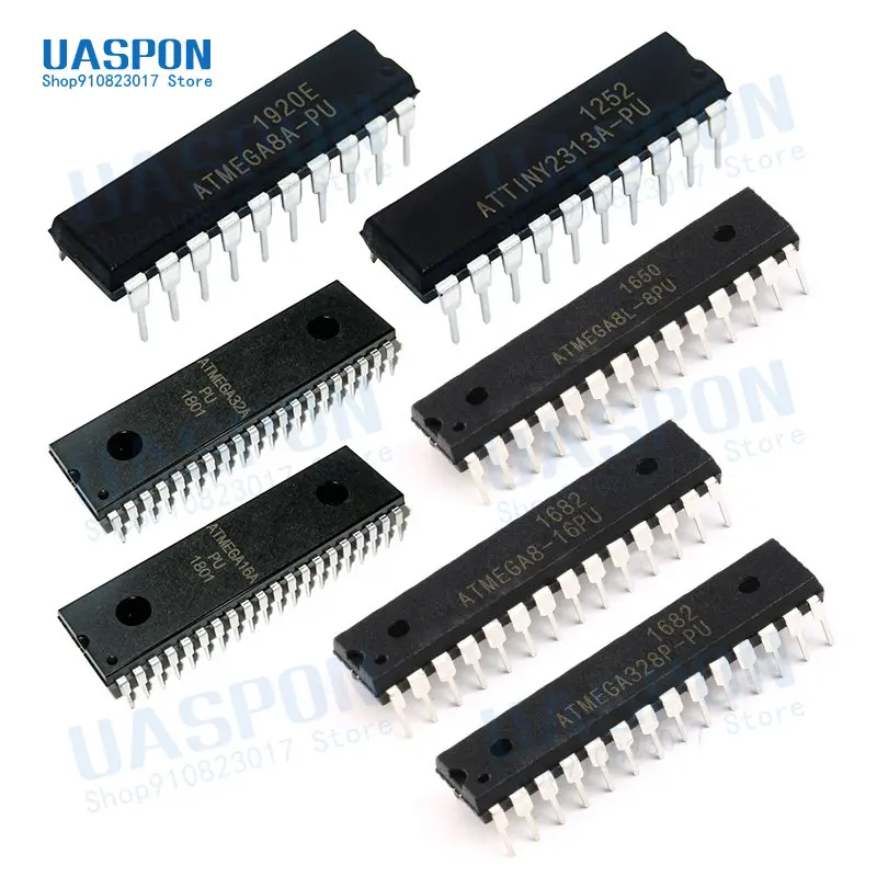 Flash de ATTINY2313A PU, ATMEGA16A PU, ATMEGA328P U, ATMEGA8A PU, ATMEGA8L 8PU, DIP, ATMEGA32A ...