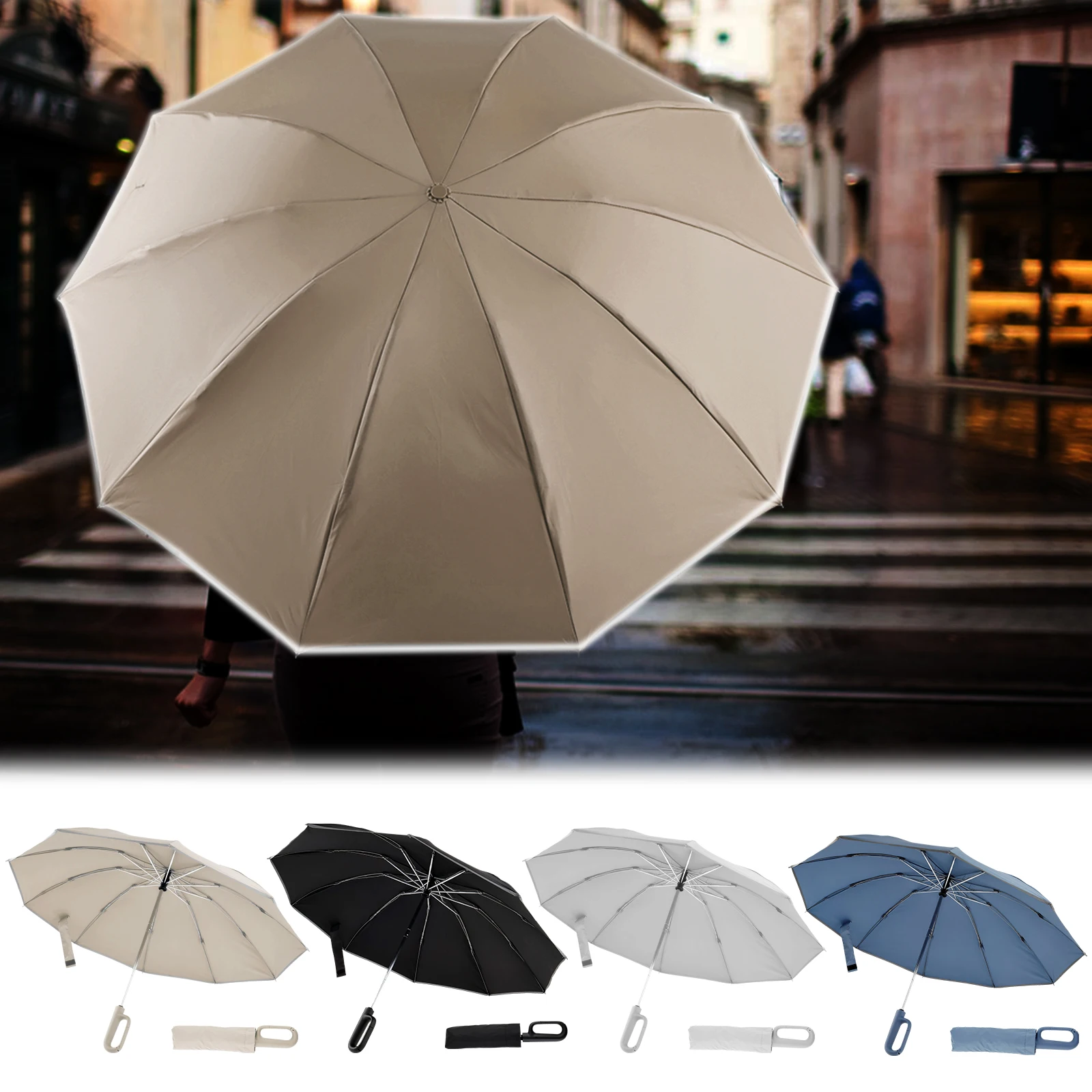 Travel-Umbrella-Ring-Buckle-Umbrella-with-Reflective-Safety-Strip ...