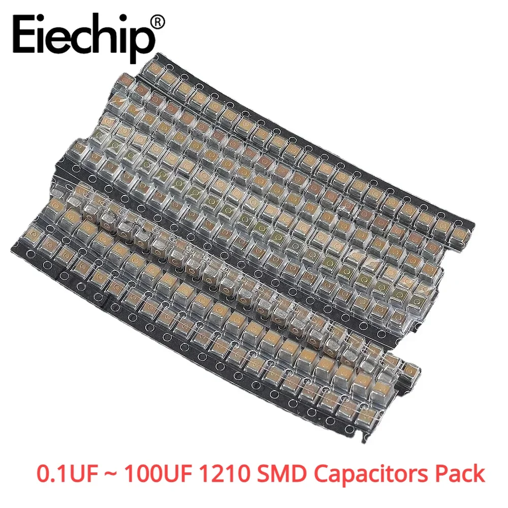 200PCS-Set-10-Kinds-1210-Electronic-Capacitor-Set-0-1UF-100UF-1210-SMD ...