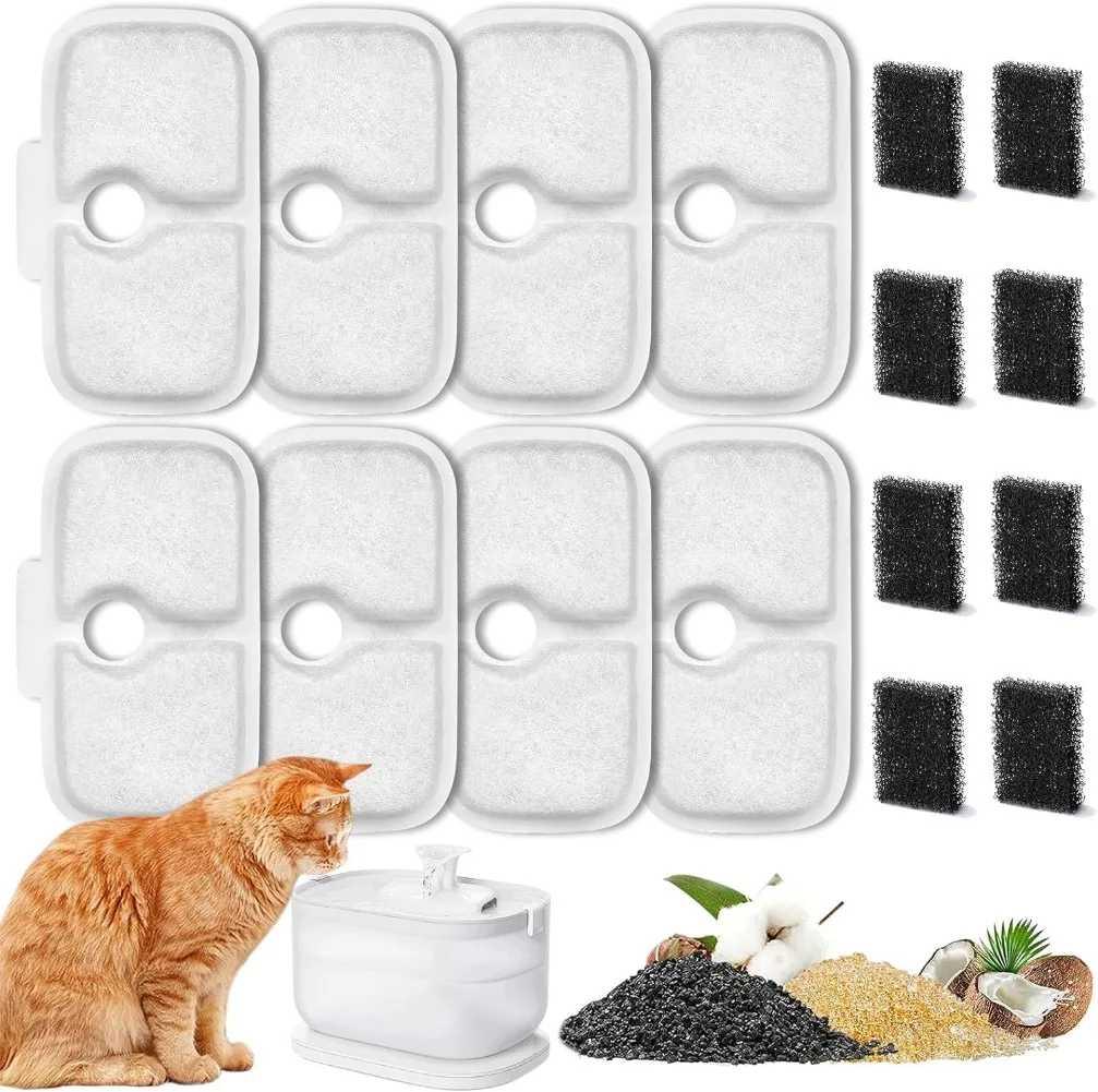 Cat Water Fountain Filter, Replacement Filters for Pet Dispenser ...