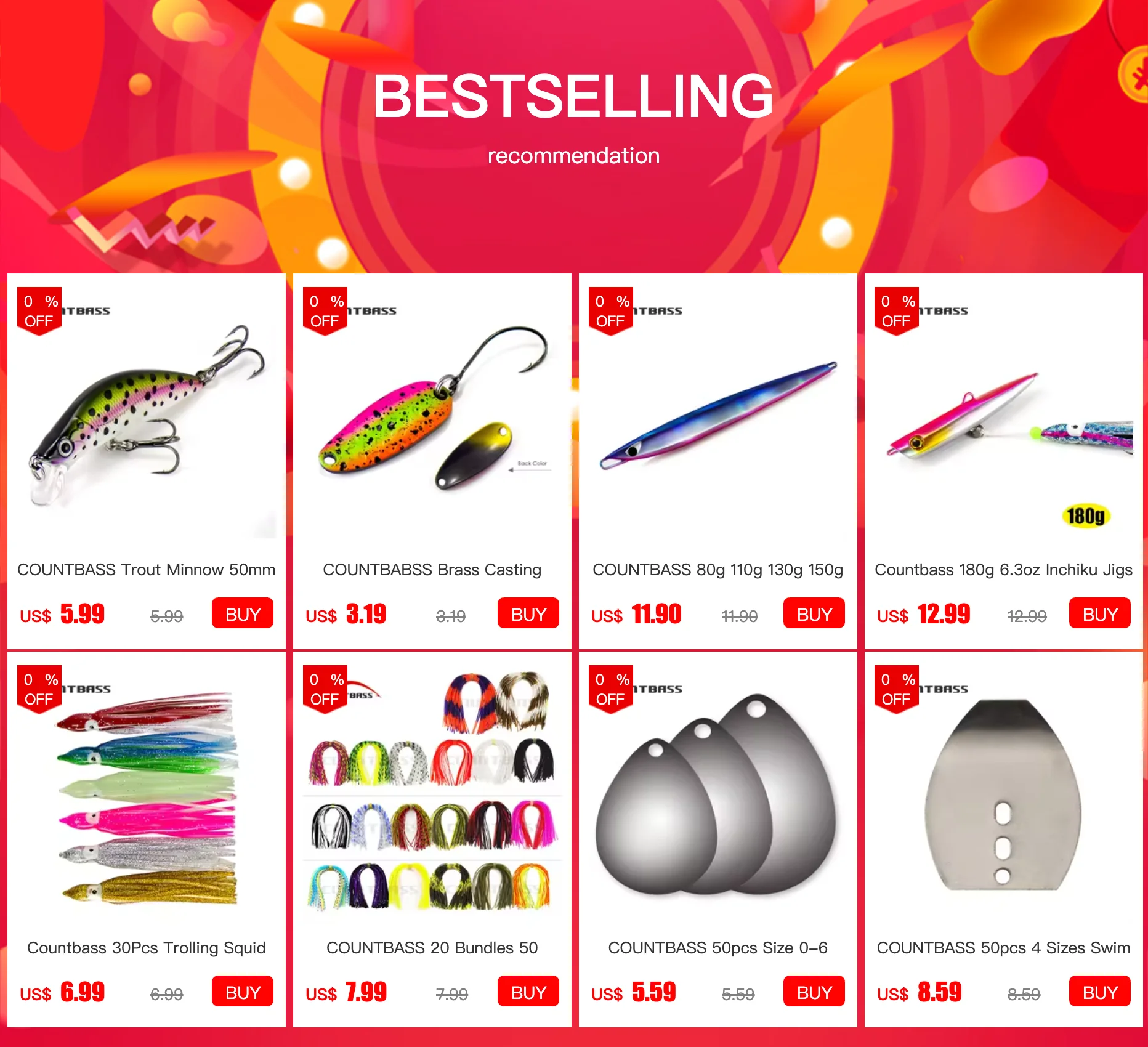 COUNTBASS 50 шт., размер 0-6, позолоченные стальные гладкие французские ...