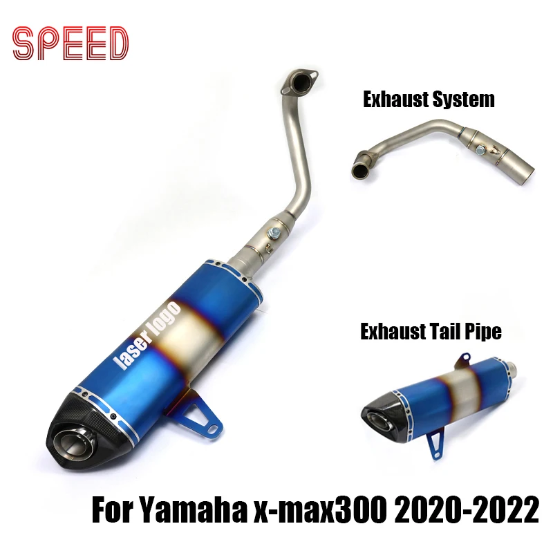 X-max-300-Motorcycle-Slip-on-Exhaust-Full-Pipe-Modified-Stainless-Steel ...