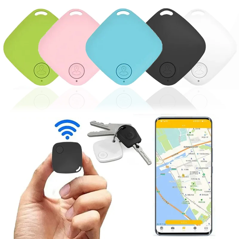 Mini GPS Bluetooth 5.0 Tracker Locator Square Anti Loss Locator Pet Cat ...