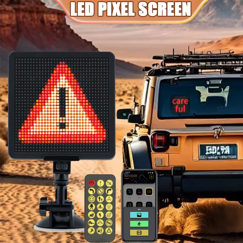Car-LED-Pixel-Display-Screen-Matrix-Panel-Board-Custom-Text-Pattern ...