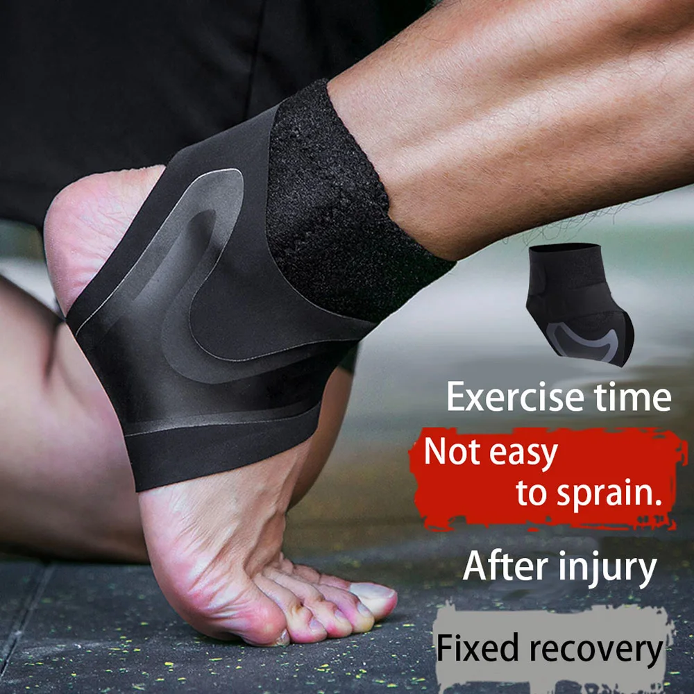 Sports Ankle Brace Adjustable Compression Ankle Support Elastic Ankle ...