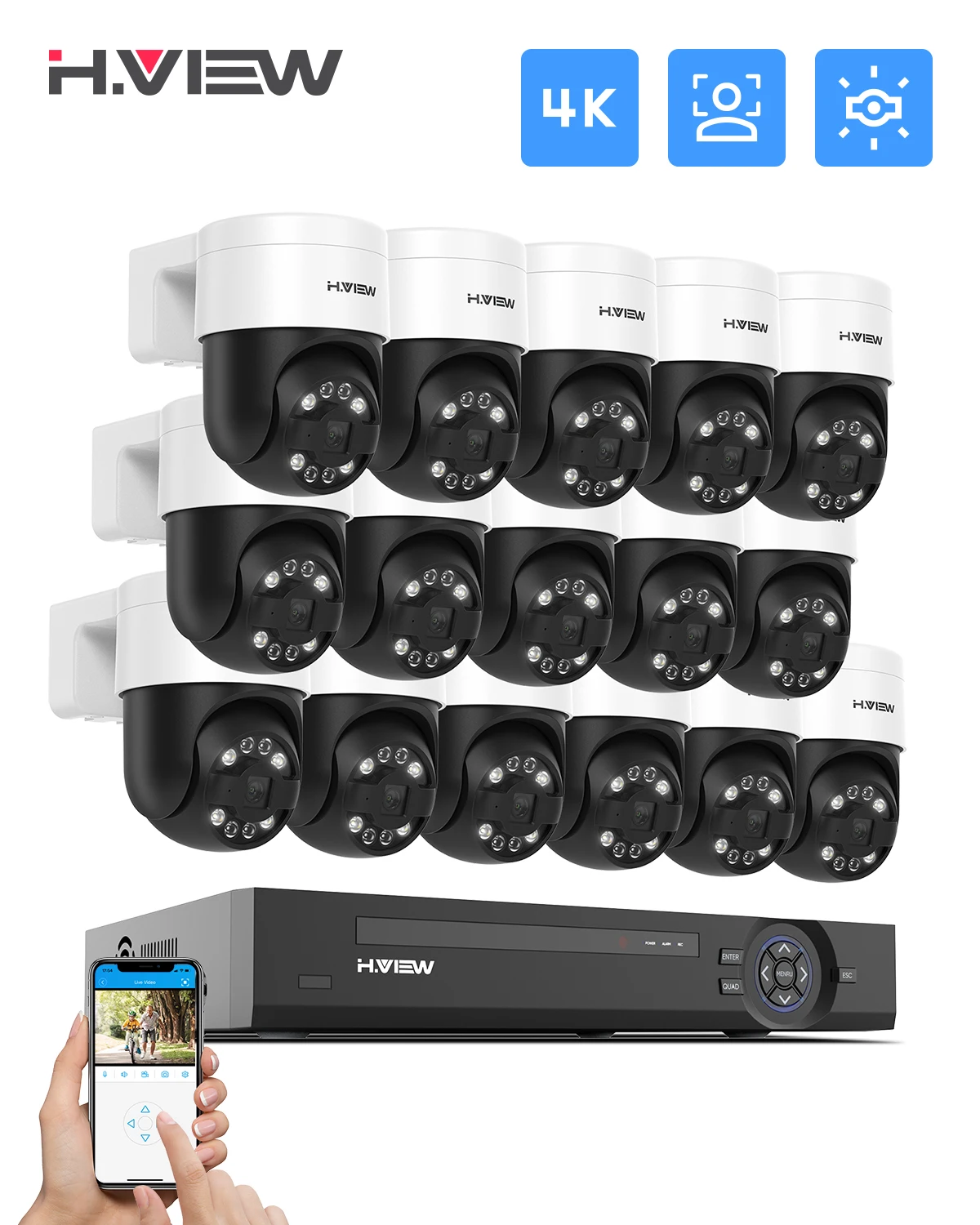 H-view-16CH-4K-5MP-8MP-CCTV-Security-PTZ-Cameras-System-Home-Video ...