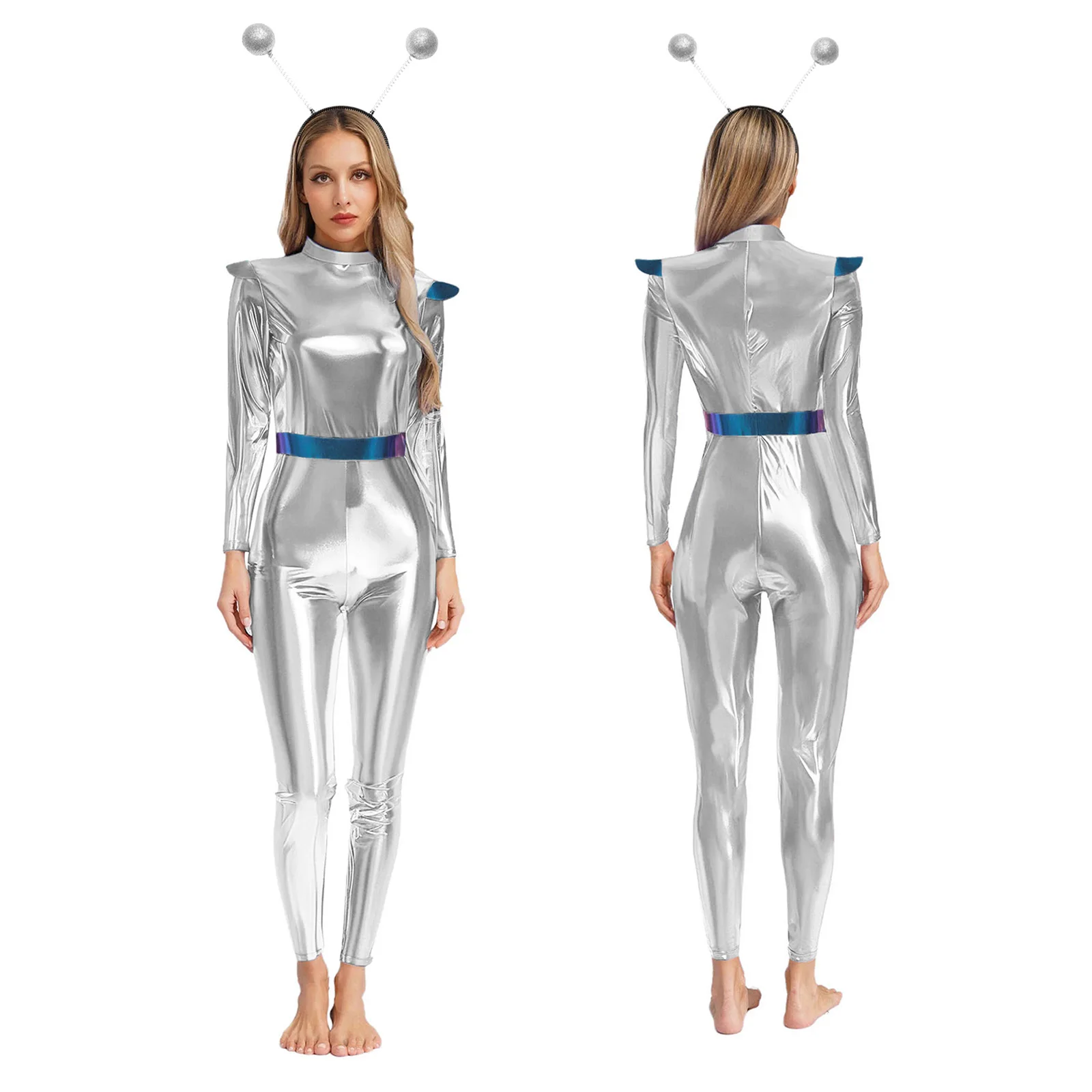 Women Alien Astronaut Robot Cosplay Jumpsuit Halloween Carnival Party ...