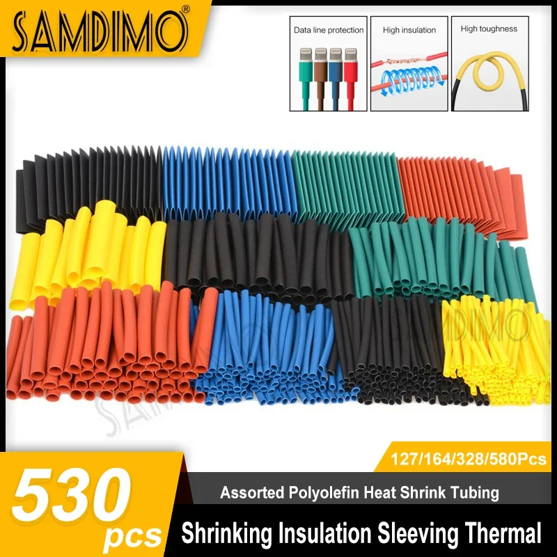 127-800pcs-Heat-Shrinkable-Tube-Insulation-Heat-Shrinkable-Combination ...