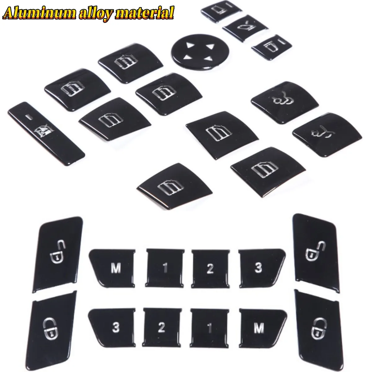 Aluminum-Alloy-Car-Door-lock-Unlock-Switch-Window-Glass-Lift-Button ...