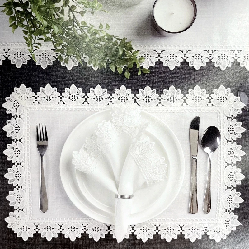 12-Pieces-Lace-Napkins-White-Hemstitch-Cocktail-Napkin-For-Party ...